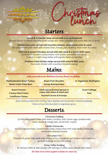 Christmas Day Lunch - Venue in Pembrokeshire